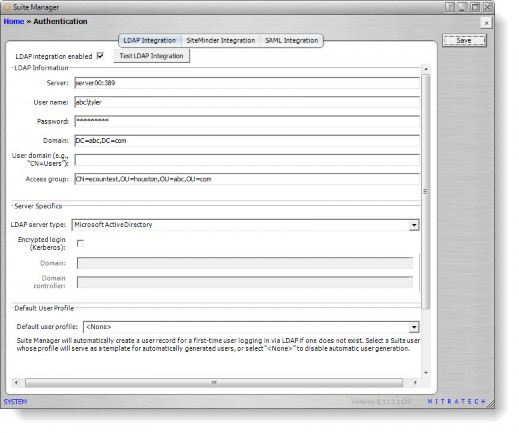 Configuring LDAP Authentication - Mitratech Success Center Configuring LDAP Authentication - Mitratech Success Center